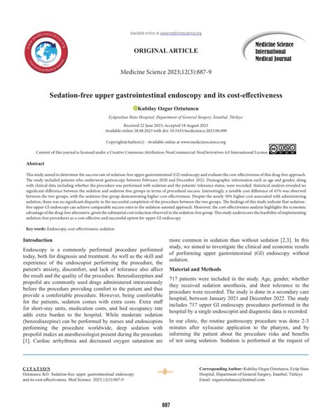 Pdf Sedation Free Upper Gastrointestinal Endoscopy And Its Cost