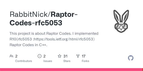 GitHub RabbitNick Raptor Codes Rfc This Project Is About Raptor Codes I Implemented R