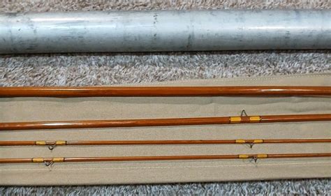 Vtg 1950s Phillipson Power Pakt 9 32 Bamboo Fly Rod All Original W