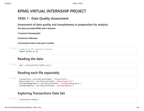 Kpmg Task 1pdf