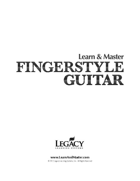 Learn And Master Fingerstyle Guitar Pdfcoffeecom