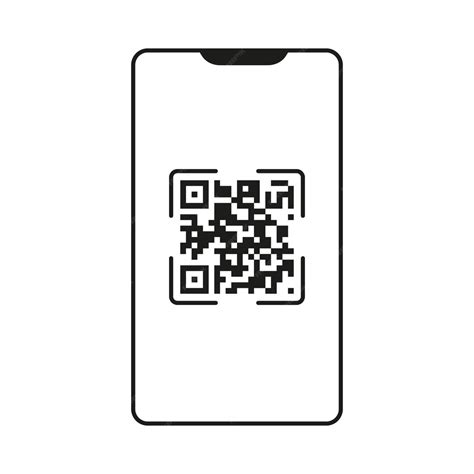 Telefon Z Ikoną Linii Kodu Qr Kody Quar Z Napisem Zeskanuj Mnie Smartfonem Zeskanuj Mnie