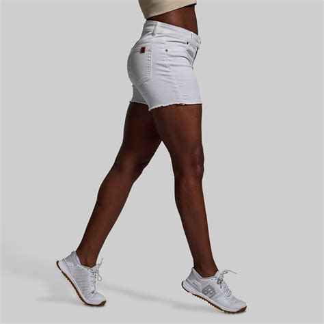 Flex Stretchy Jean Short White Born Primitive