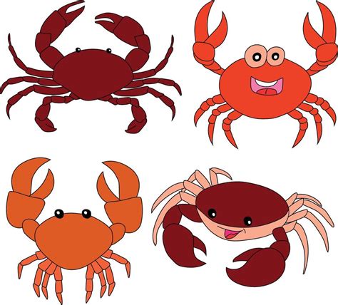 Crab Clipart Illustrations 60534447 Vector Art At Vecteezy