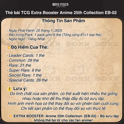 Thẻ Bài One Piece Extra Booster Box Anime 25th Collection Tcg Eb 02