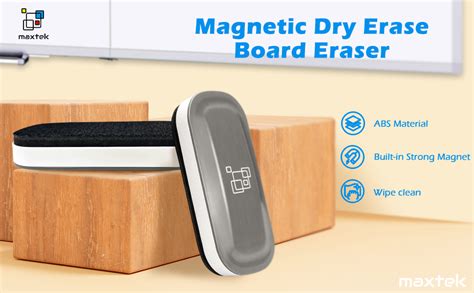 Maxtek Magnetic Dry Erase Eraser Glass Board Erasers 4