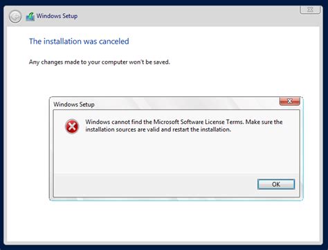 QA Error During Windows Server Installation It