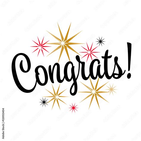 Congrats Congratulations Stock Vector Adobe Stock