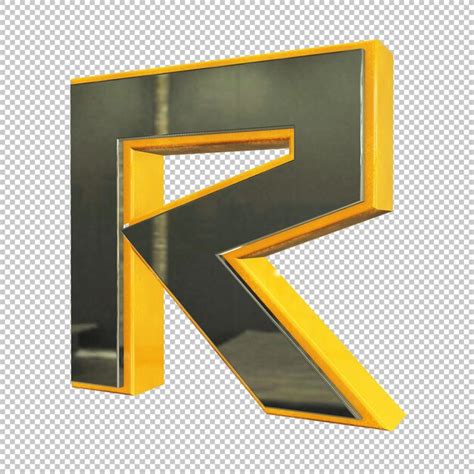 Render 3d Letra R Archivo Psd Premium