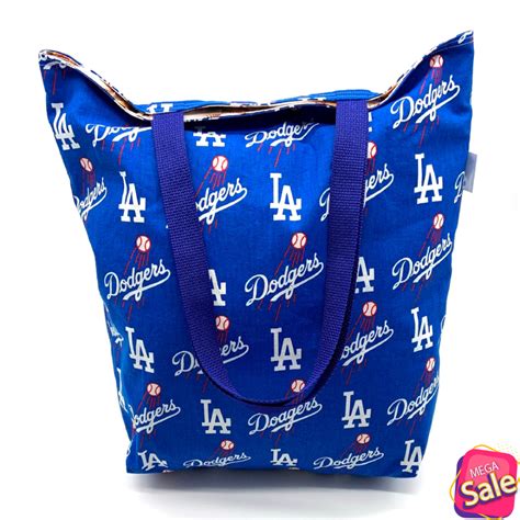 Los Angeles Dodgers Baseball Reversible Reusable Lined Totes Inspire