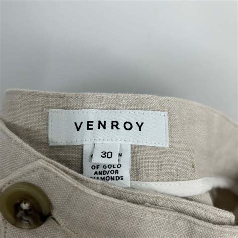Venroy Mens Size 30 Beige Linen Pantss