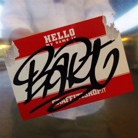 Bart Verona Italy Sticker Graffiti Graffiti Writing