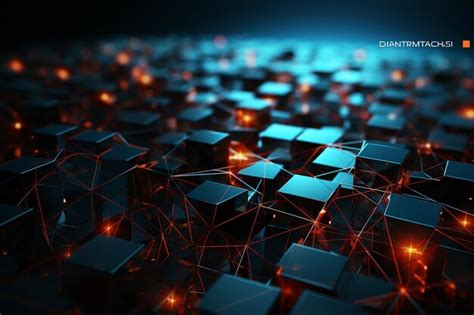 Premium Photo Dynamic Grid Mesh Geometric Vector Technology Backgr