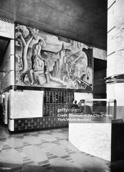 The Lobby Of The Rca Building At Rockefeller Center In New York City