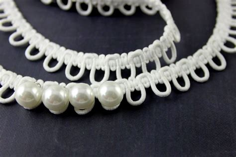 Nakpunar 12 Ivory Elastic Button Loops Adjacent For Bridal Gowns