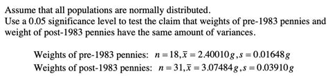 solved assume that all populations are normally distributed