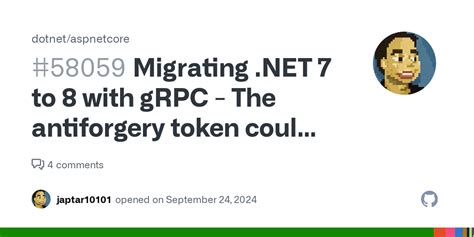 Migrating Net 7 To 8 With Grpc The Antiforgery Token Could Not Be Decrypted · Issue 58059