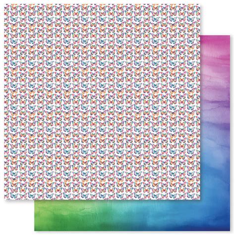 Rainbow Garden Basics C 12x12 Paper 12pc Bulk Pack 31518 Paper Rose