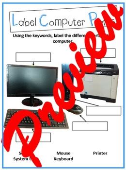 Label Computer Parts By Computer Creations Teachers Pay Teachers