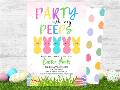 Editable Easter Egg Hunt Invitation Easter Party Invite Etsy