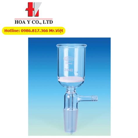 Phểu Lọc Buchner 350ml Glassco Màng Lọc Xốp Thủy Tinh 16 40um