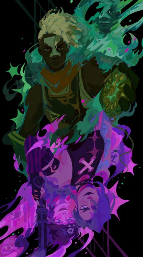 Spearmintaii Arcane Jinx Ekko League Of Legends Firelight Ekko Jinx League Of Legends