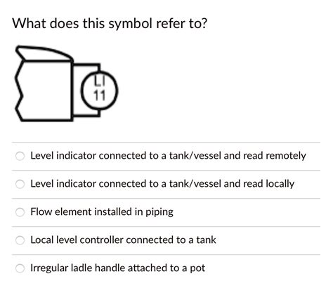 What Does This Symbol Refer To Li 11 Level Indicator Connected To A