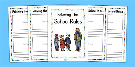 Editable Following The School Rules Booklet Teacher Made