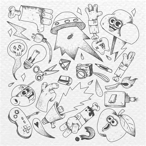 Intellectual Doodle In Black Royalty Free Vector 936489