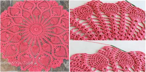 Pineapple Tablecloth Medley Free Crochet Pattern Styles Idea