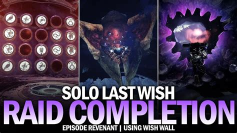 Solo Last Wish Raid In The Final Shape Using Wish Wall [destiny 2] Youtube