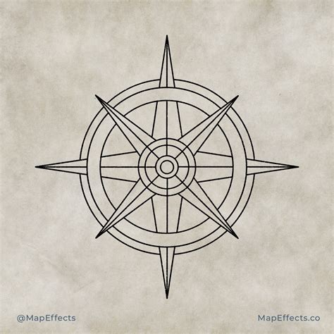 How To Draw A Compass On Your Fantasy Maps — Map Effects
