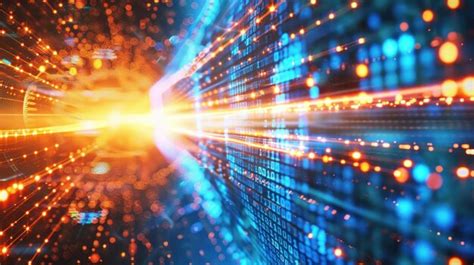 Digital Data Stream A Flow Of Information Premium Ai Generated Image