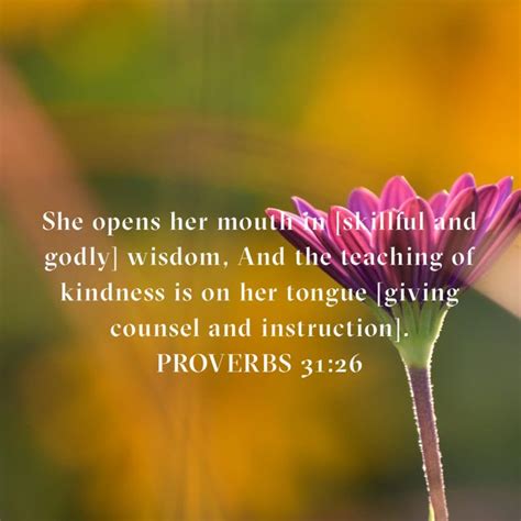 Proverbs 3126 She Opens Her Mouth In Skillful And Godly Wisdom And
