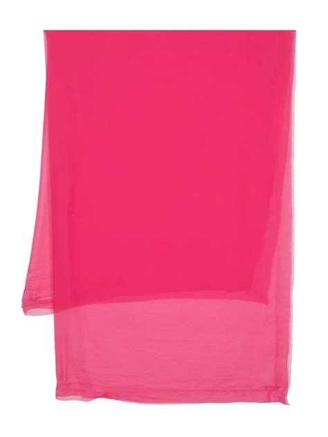 Faliero Sarti Sheer Silk Scarf Pink Farfetch Ca