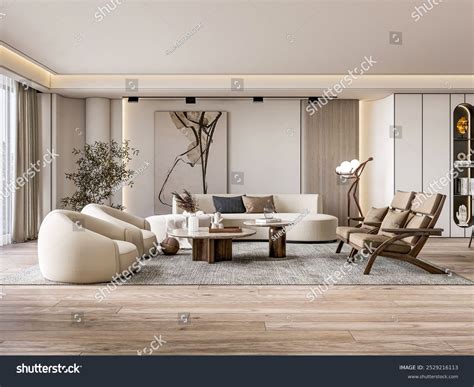 3d Rendering Open Space Lounge Living Stock Illustration 2529216113 Shutterstock