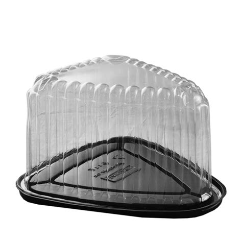 Tortera Triangular Porción De Torta Alta Base Negra