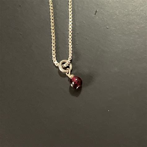 Sterling Silver Ruby Orb Pendant 18 75 Box Chain Depop