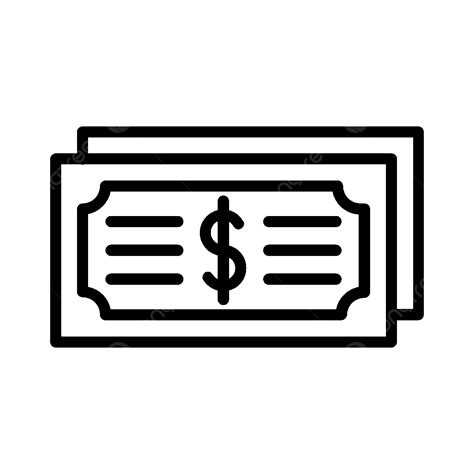 Money Line Icon Vector Cash Currency Finance Png And Vector With
