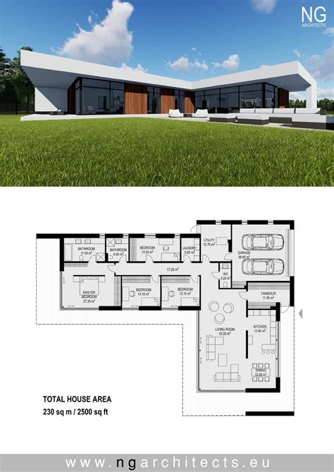 L Shaped House Plans Modern 2021 Архитектура Экстерьер коттеджа