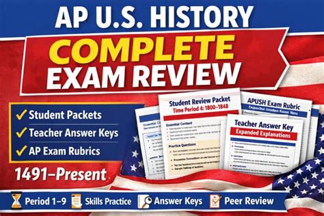 Ap U S History Complete Exam Review Packet By Madame Camacho Teaches