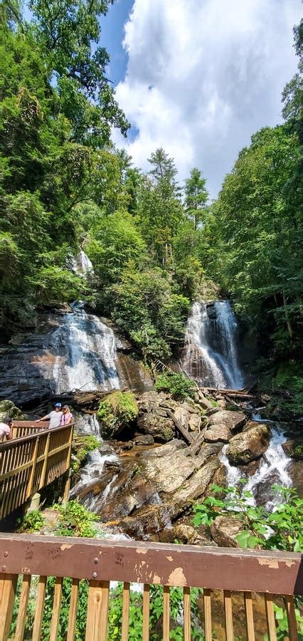 Water Gushing From Anna Ruby Waterfalls In Unicoi National Park Near Helen In Georgiausa Stock