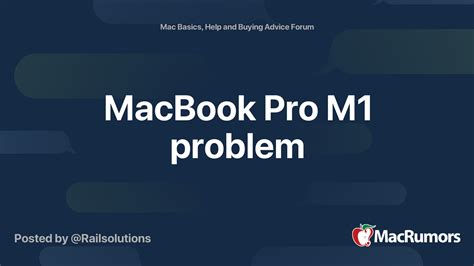 Macbook Pro M1 Problem Macrumors Forums