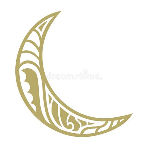 Gold Crescent Moon Logo Stock Vector Illustration Of Astrology 99141941