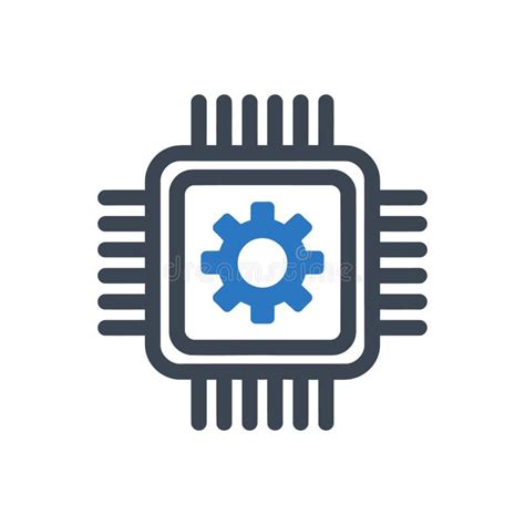 Tech Processor Icon Stock Vector Illustration Of Sign 350466553