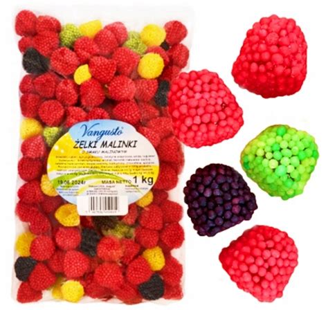 Vangusto Żelki Malinki 1kg 5907596450019 • Cena Opinie • Żelki Galaretki Pianki 15225559478