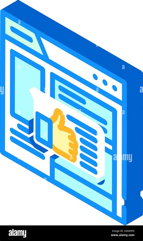 Design Critique Ux Ui Isometric Icon Vector Design Critique Ux Ui Sign