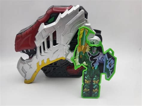Power Rangers Dino Fury Morpher With Green Key Lights Up With