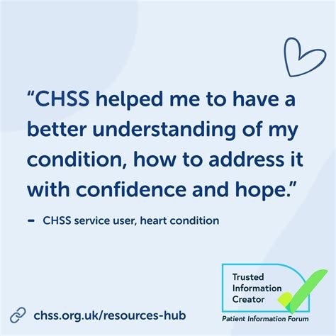 Chss Helped Me To Have A Better Understanding Of My Condition How To