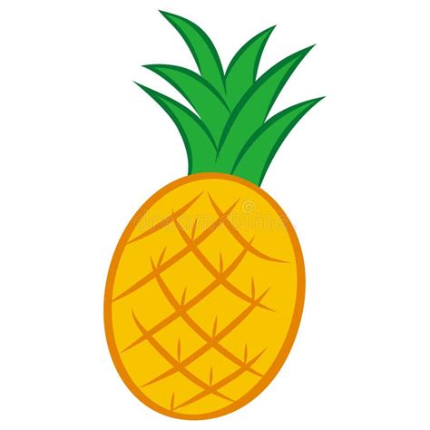 Pineapple Drawing Doodle Line Art Cartoon Illustration Vector Stock Vector Illustration Of